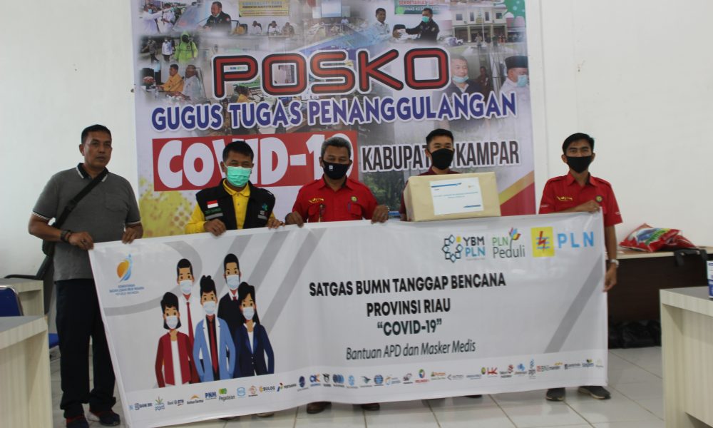 Kepala PLN ULP Bangkinang Serahkan Bantuan APD dan Masker Medis ke ...